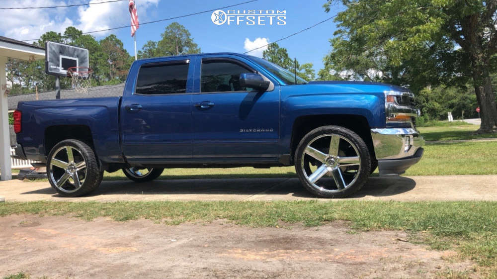 2018 Chevrolet Silverado 1500 with 24x10 31 DUB Baller and 305/35R24 ...