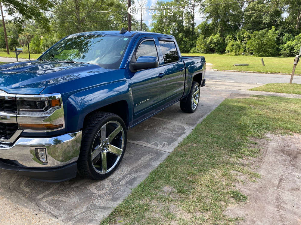 2018 Chevrolet Silverado 1500 with 24x10 31 DUB Baller and 305/35R24 ...