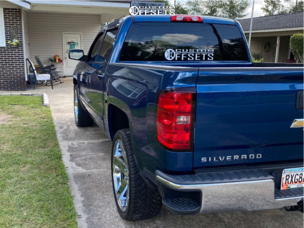 2018 Chevrolet Silverado 1500 with 24x10 31 DUB Baller and 305/35R24 ...