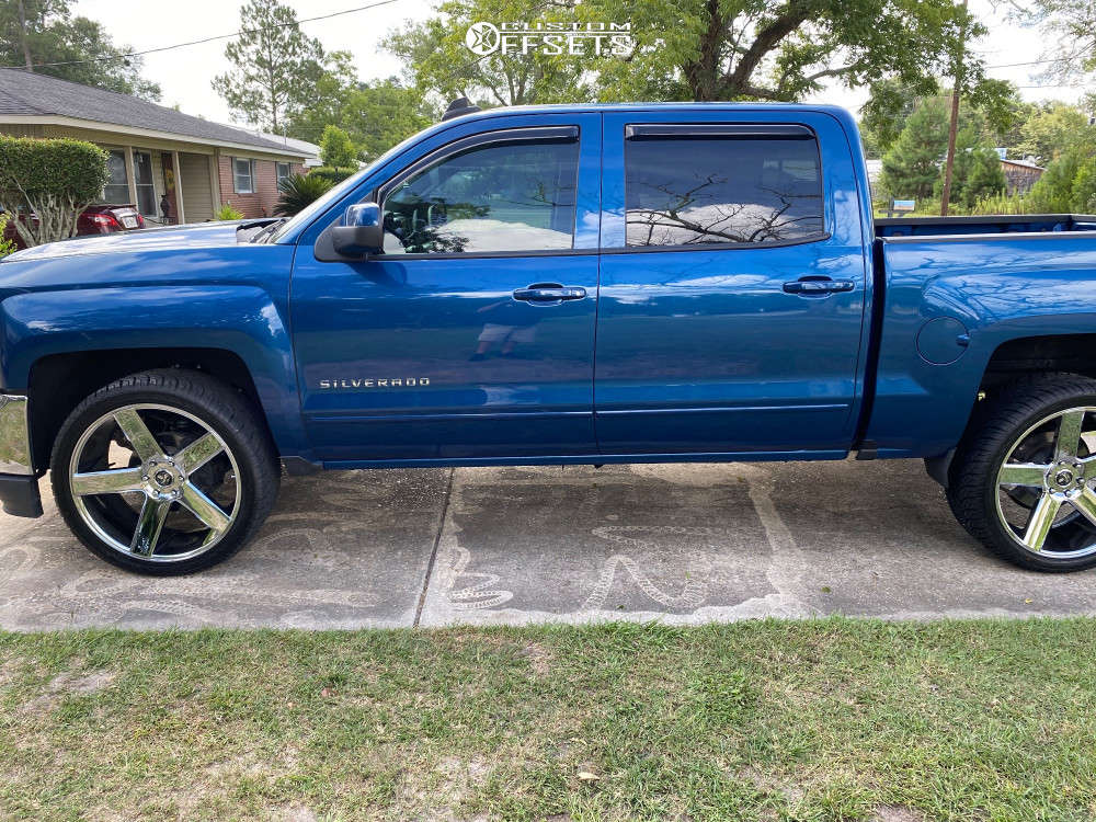 2018 Chevrolet Silverado 1500 with 24x10 31 DUB Baller and 305/35R24 ...