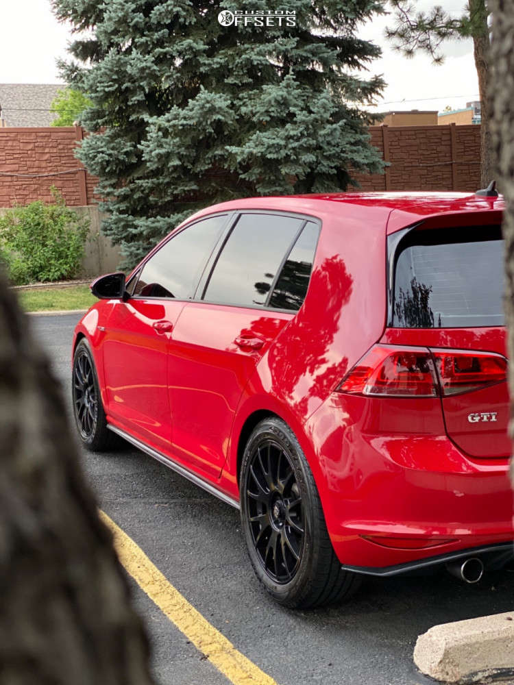 2016 Volkswagen GTI with 18x8 45 Motegi Mr118 and 225/50R18 Goodyear ...