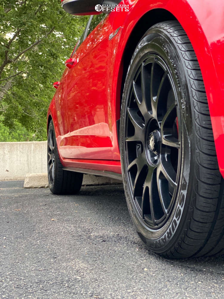 2016 Volkswagen GTI with 18x8 45 Motegi Mr118 and 225/50R18 Goodyear ...