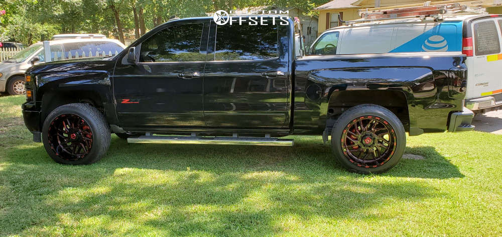 2015 Chevrolet Silverado 1500 with 22x12 -44 Tis 544bm and 305/50R22 ...
