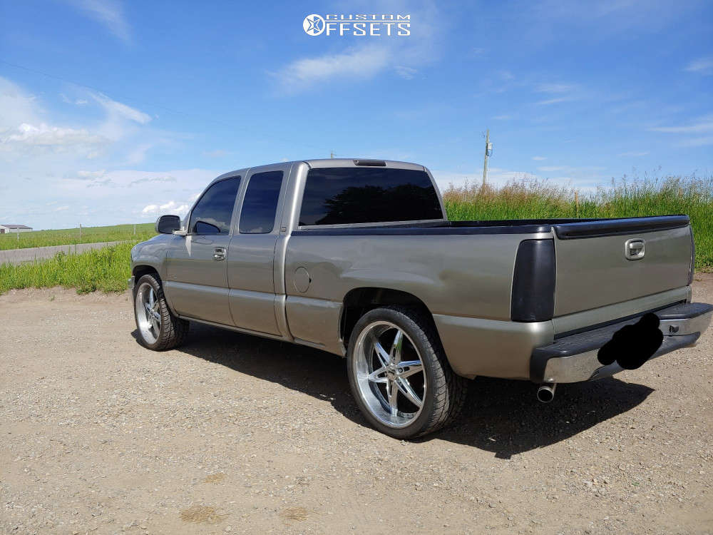 2000 Chevrolet Silverado 1500 with 24x10 0 DUB Bully and 305/35R24 ...