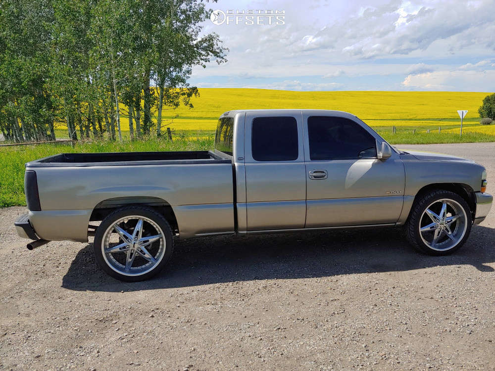 2000 Chevrolet Silverado 1500 with 24x10 0 DUB Bully and 305/35R24 ...