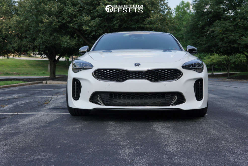 2019 Kia Stinger with 20x9 32 Vossen Hf2 and 245/35R20 Michelin Pilot Super Sport and Lowering ...