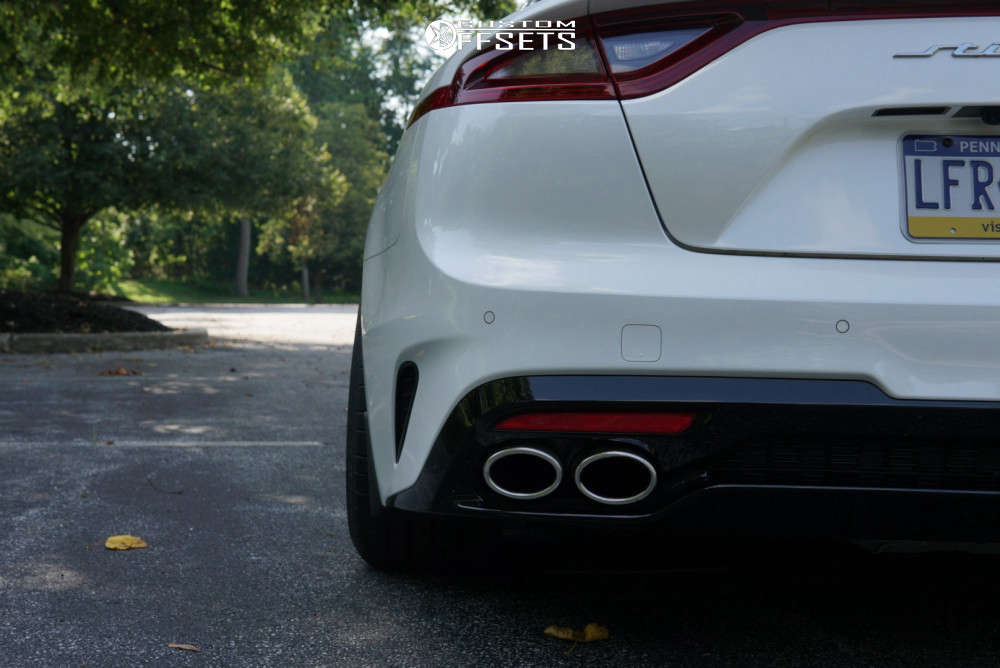 2019 Kia Stinger with 20x9 32 Vossen Hf2 and 245/35R20 Michelin Pilot Super Sport and Lowering ...