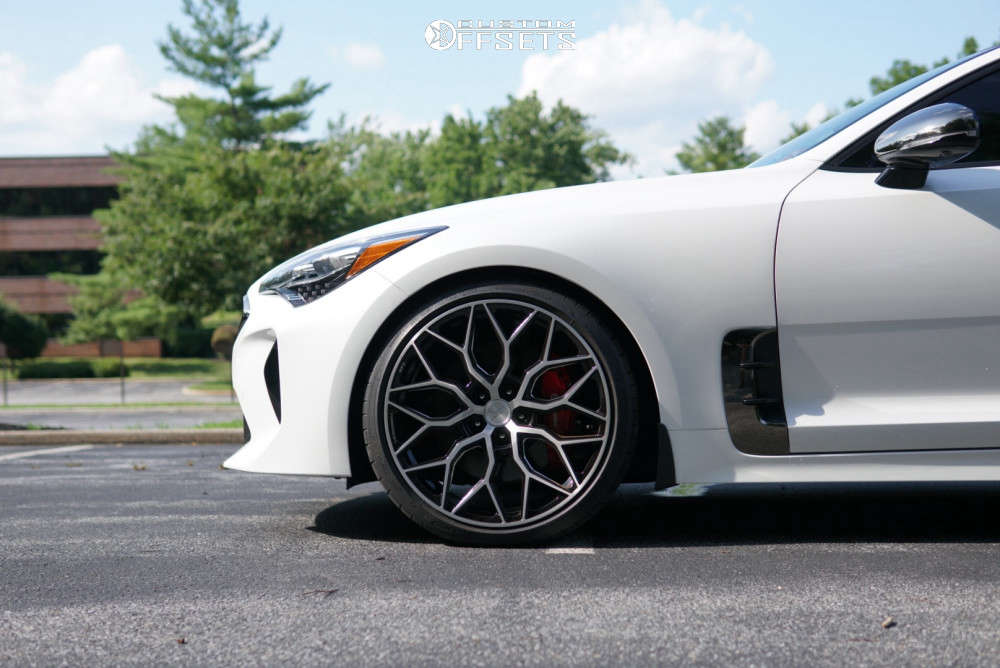 2019 Kia Stinger with 20x9 32 Vossen Hf2 and 245/35R20 Michelin Pilot Super Sport and Lowering ...