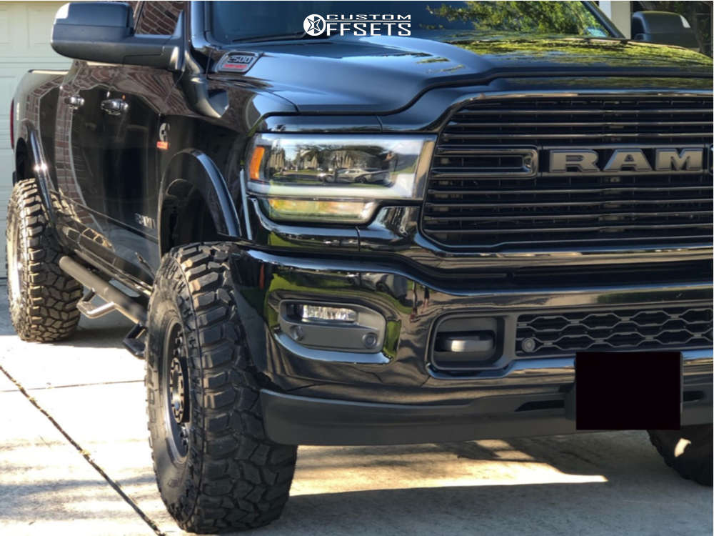 2019 Ram 2500 with 17x9.5 -18 Black Rhino Armory and 37/12.5R17 Cooper ...