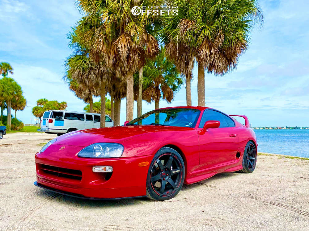 1998 Toyota Supra with 18x9.5 37 Volk Te37 Saga and 255/35R18 ...