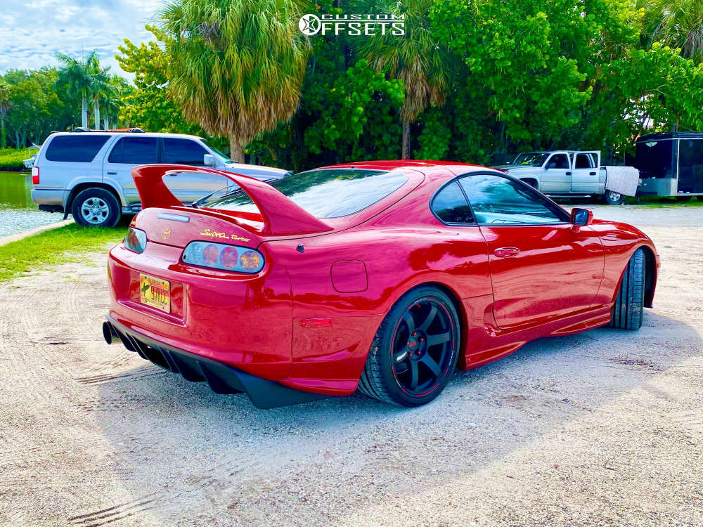 1998 Toyota Supra with 18x9.5 37 Volk Te37 Saga and 255/35R18 ...