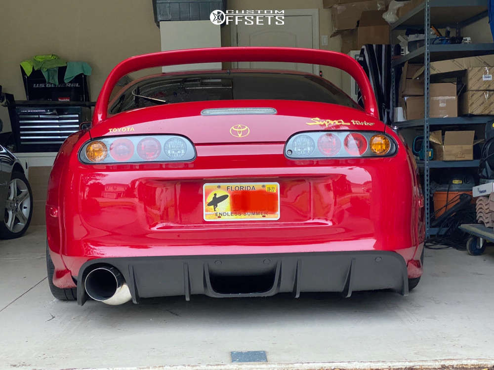 1998 Toyota Supra with 18x9.5 37 Volk Te37 Saga and 255/35R18 ...