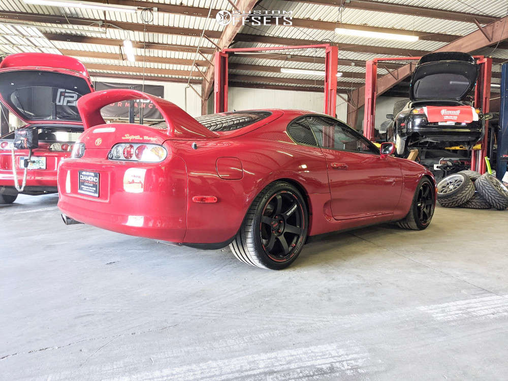 1998 Toyota Supra with 18x9.5 37 Volk Te37 Saga and 255/35R18 ...