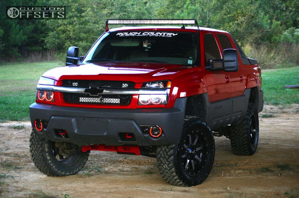 2002 Chevrolet Avalanche with 20x9 1 Fuel Maverick and 35/12.5R20 Toyo ...