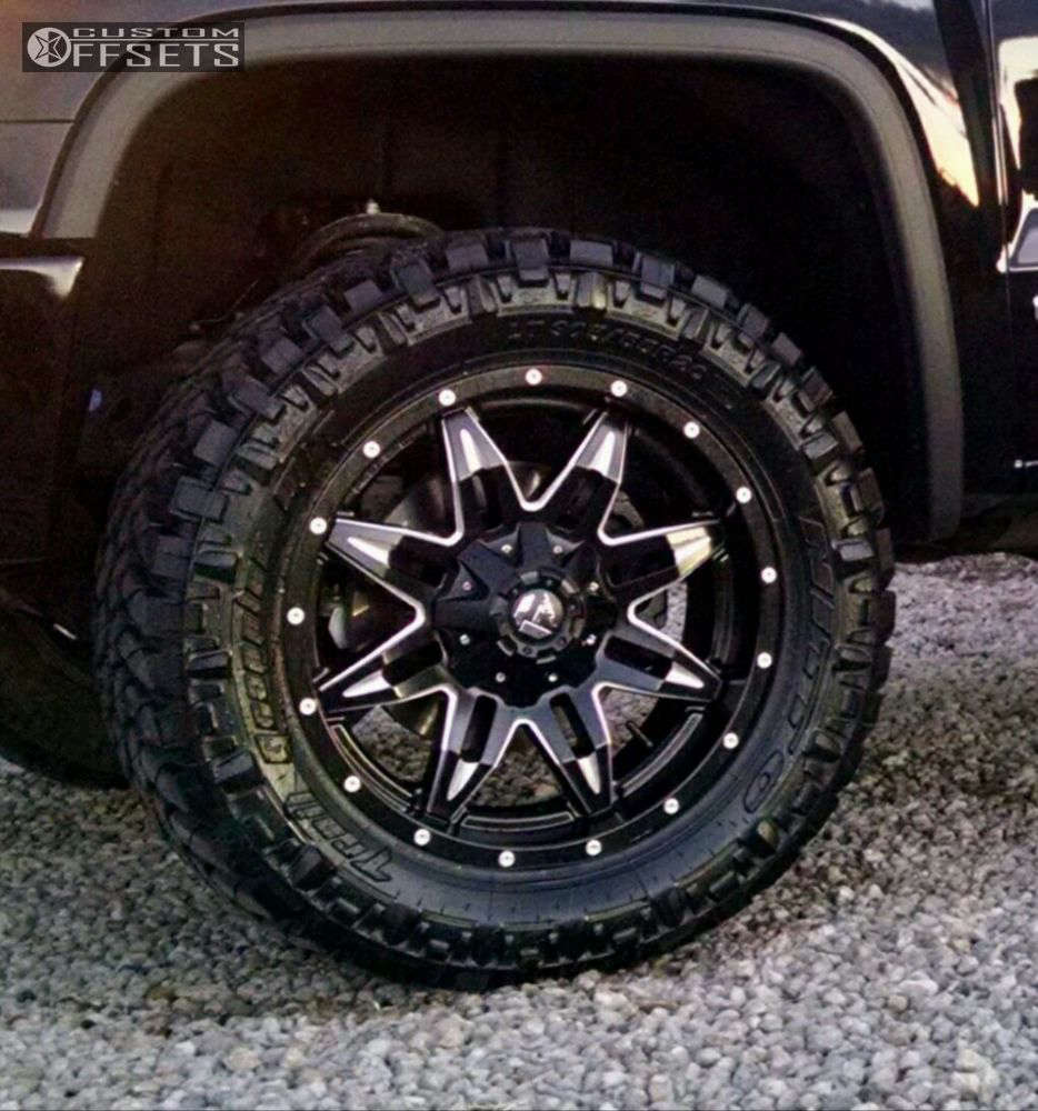 2015 GMC Sierra 1500 with 20x9 1 Fuel Lethal and 305/55R20 Nitto Trail ...