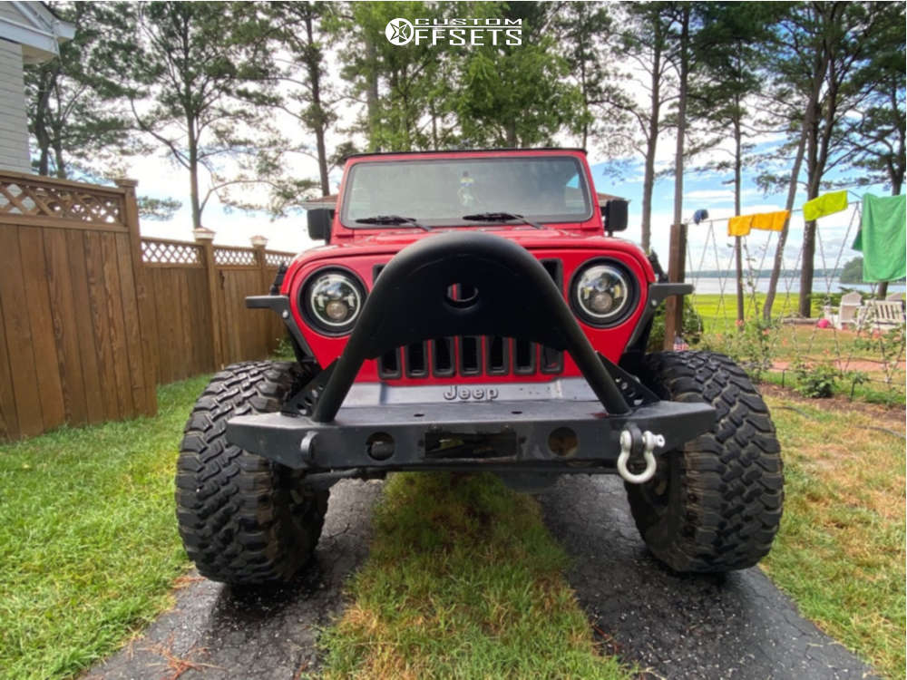 2002 Jeep TJ with 15x10 -44 Bart Wheels D Window and 33/12.5R15 Falken ...
