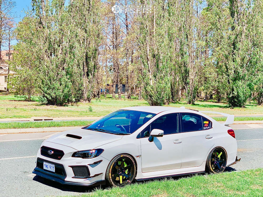 2018 Subaru WRX STI with 19x9.5 30 MC Motorsports Mc37 and 245/30R19 Yokohama S Drive and ...