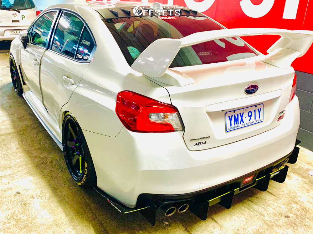 2018 Subaru WRX STI with 19x9.5 30 MC Motorsports Mc37 and 245/30R19 Yokohama S Drive and ...
