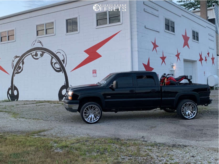 2004 Chevrolet Silverado 2500 HD with 24x14 -72 Tuff T2a and 305/35R24 ...