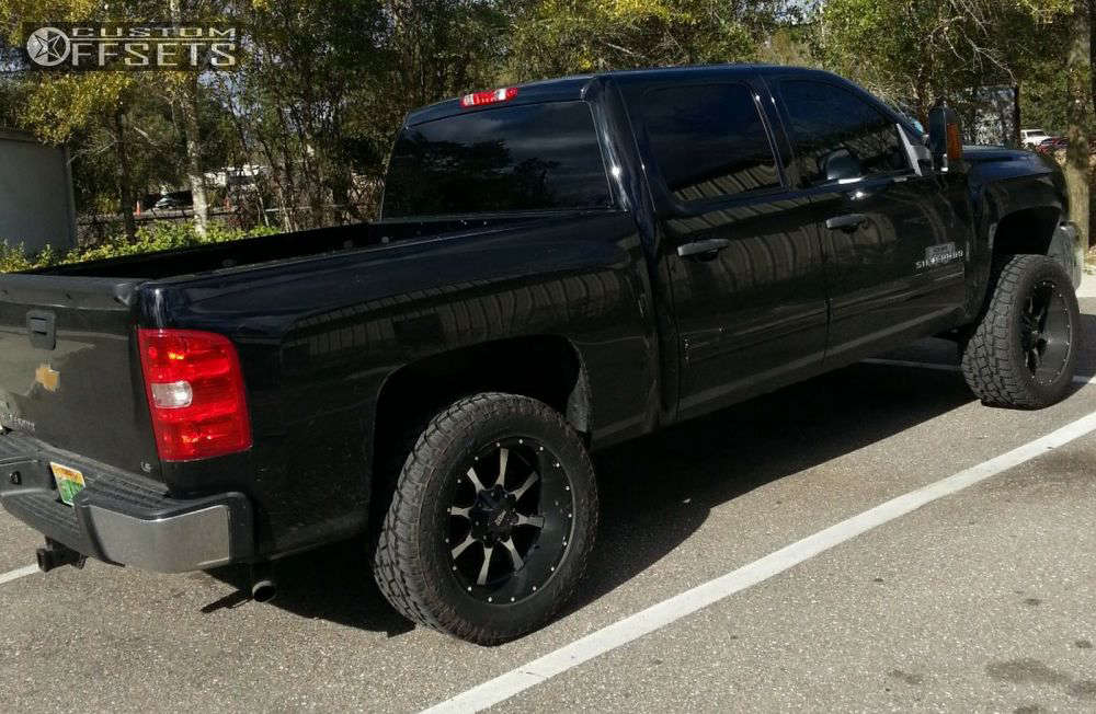 2012 Chevrolet Silverado 1500 with 20x10 -24 Moto Metal MO970 and 295 ...