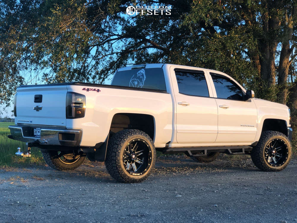 2018 Chevrolet Silverado 1500 with 20x12 -44 Ballistic Rage and 33/12 ...