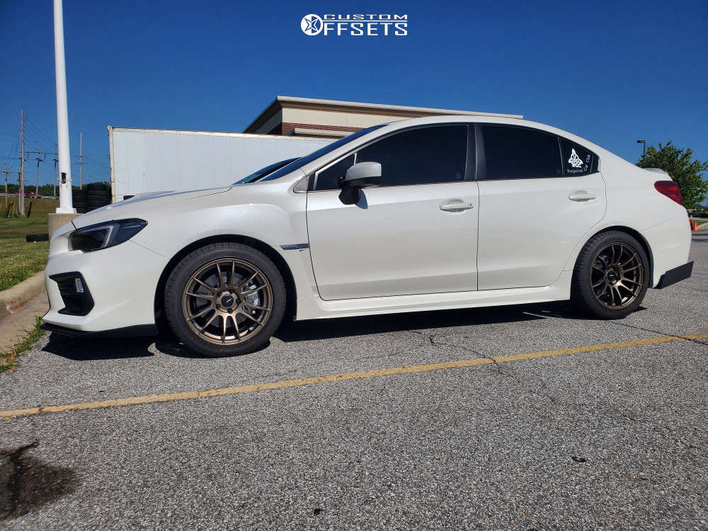 2020 Subaru WRX with 17x8 35 AVID1 AV20 and 235/45R17 Dunlop Sport Maxx ...