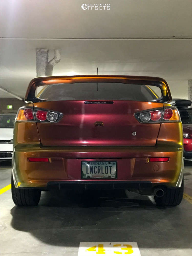 2014 Mitsubishi Lancer with 18x8.75 35 XXR 527 and 235/45R18 Nitto ...