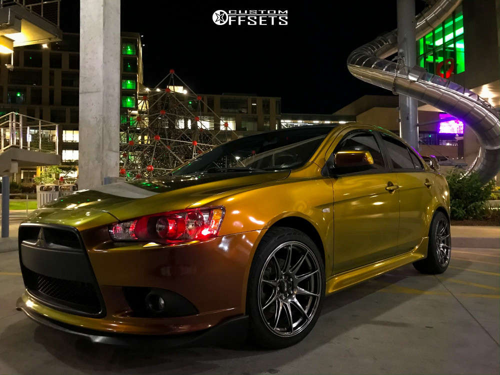 2014 Mitsubishi Lancer with 18x8.75 35 XXR 527 and 235/45R18 Nitto ...