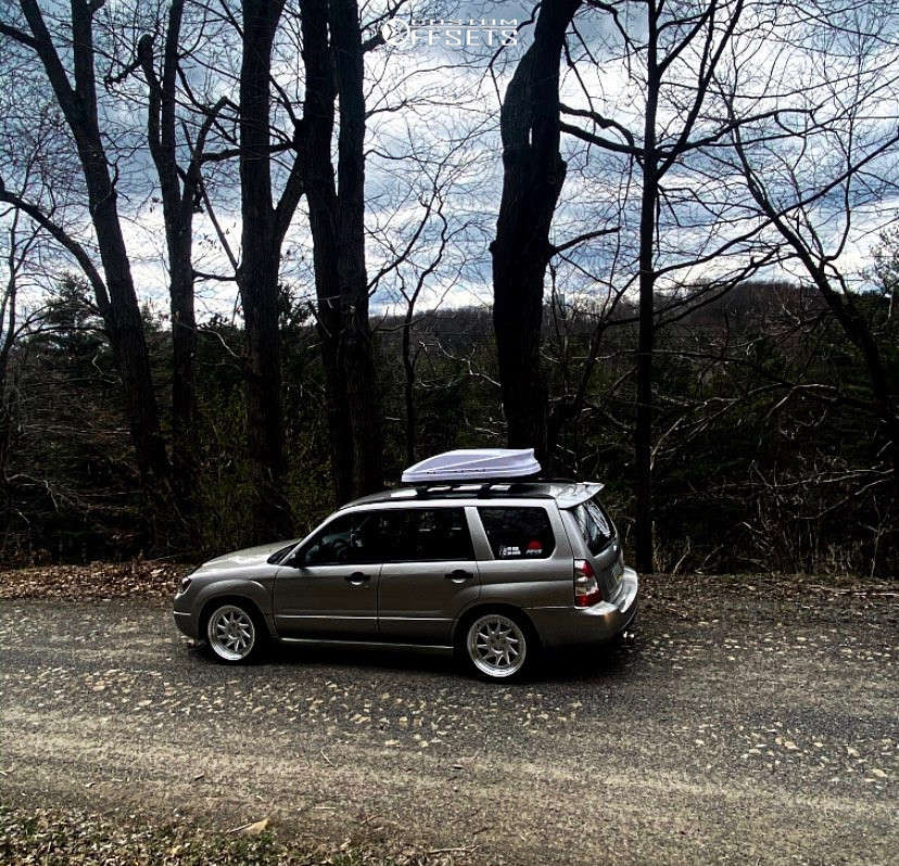 2007 Subaru Forester with 18x8.5 30 ESR Sr09 and 225/30R18 Federal 595 ...