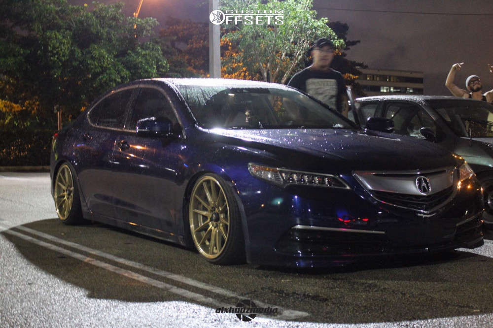 2017 Acura TLX with 19x9 35 Cosmis Racing R1 and 225/35R19 Landsail ...