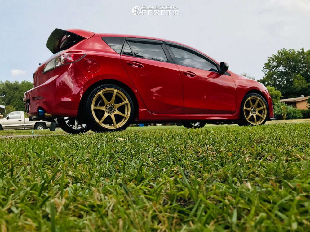 2010 Mazda 3 with 18x8 49 MB Wheels Battles and 225/45R18 Firestone ...