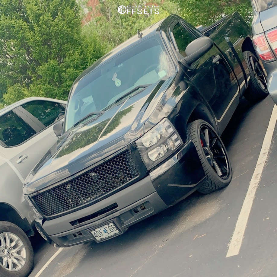 2008 Chevrolet Silverado 1500 with 22x9.5 30 Asanti Black Abl-32 and 29 ...
