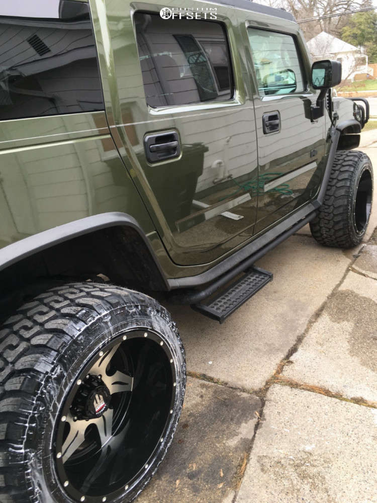 2003 Hummer H2 with 22x14 -76 American Truxx AT163 and 33/14R22 Patriot ...