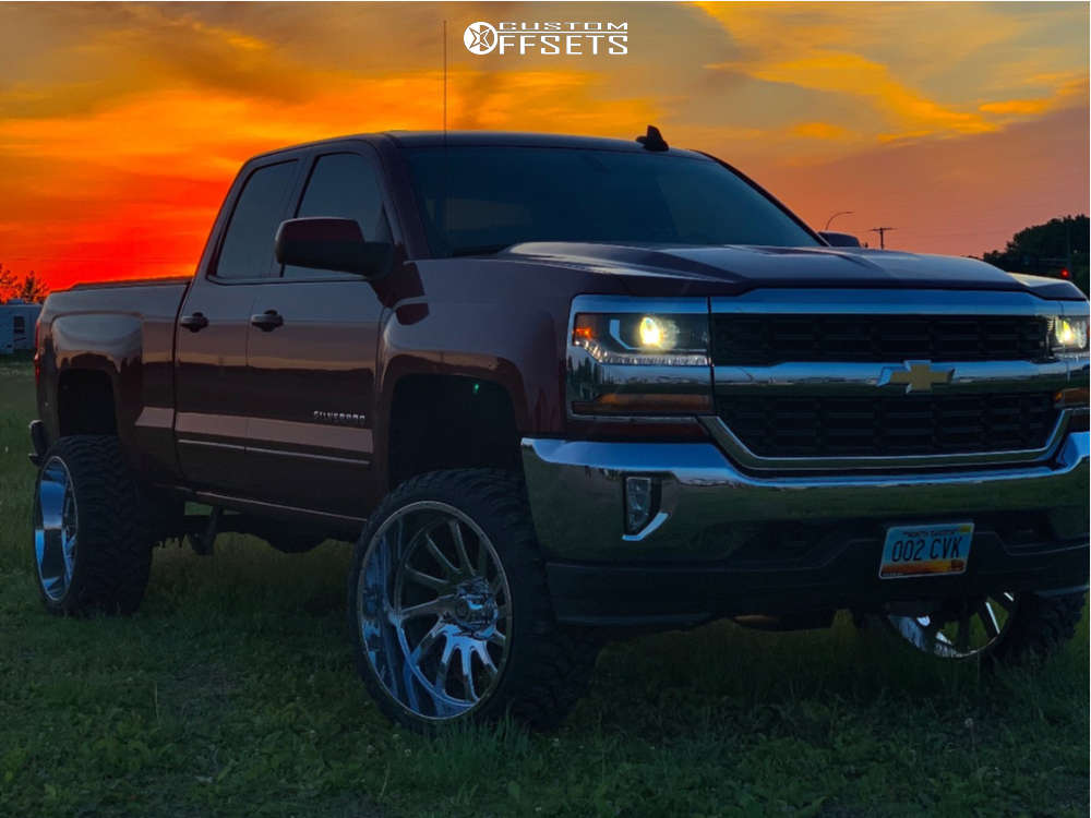 2016 Chevrolet Silverado 1500 with 24x12 -44 Hardcore Offroad Hc15 and ...