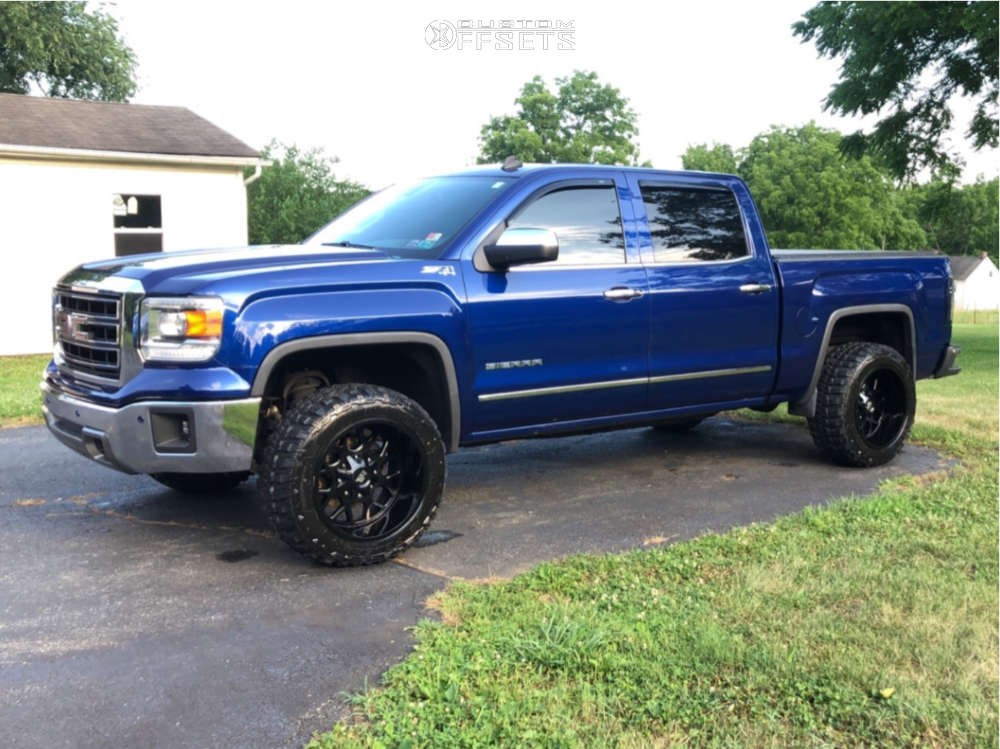 2014 GMC Sierra 1500 with 20x12 -44 Hardrock Gunner H705 and 33/12.5R20 ...