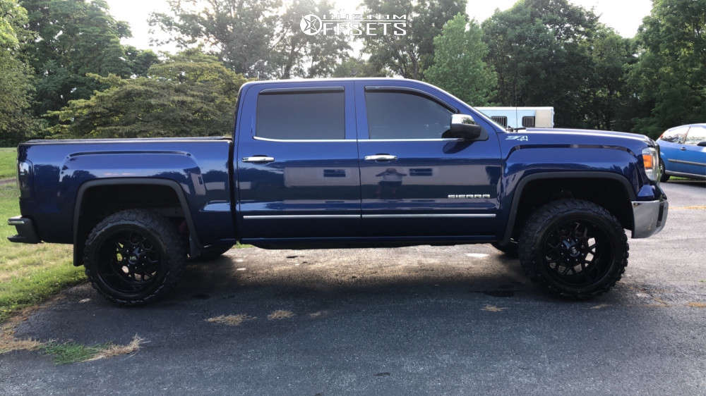 2014 GMC Sierra 1500 with 20x12 -44 Hardrock Gunner H705 and 33/12.5R20 ...