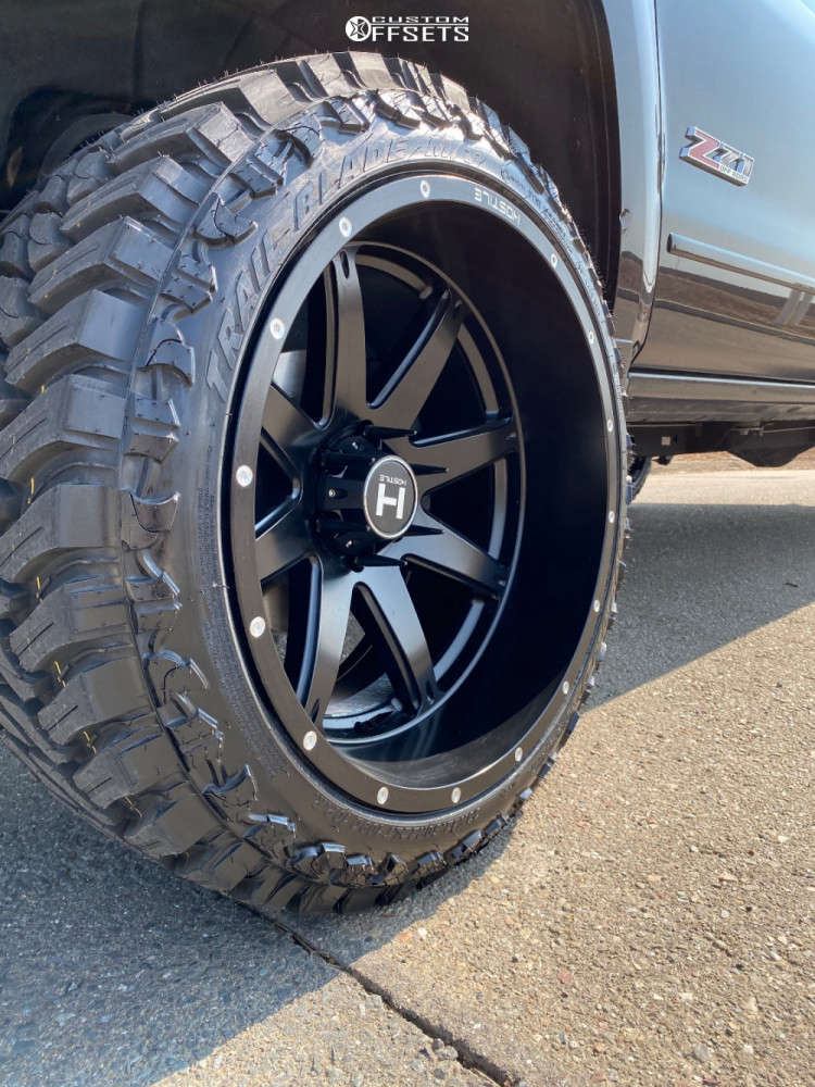 2017 Chevrolet Silverado 1500 with 22x12 -44 Hostile Alpha and 33/12.5R22 Atturo Trail Blade MT ...
