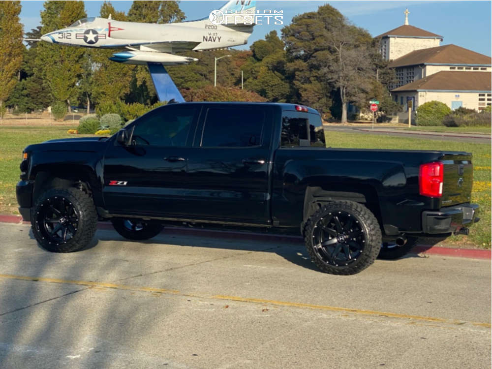 2017 Chevrolet Silverado 1500 with 22x12 -44 Hostile Alpha and 33/12.5R22 Atturo Trail Blade MT ...