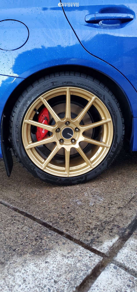 2020 Subaru WRX with 18x8.5 50 Enkei Ts10 and 245/40R18 Dunlop Sport ...