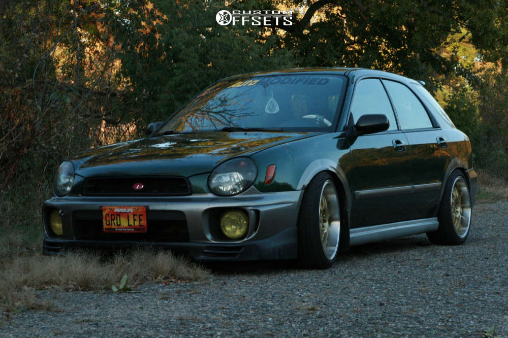2002 Subaru Impreza with 18x8.5 35 STR 514 and 225/40R18 Sentury Uhp ...