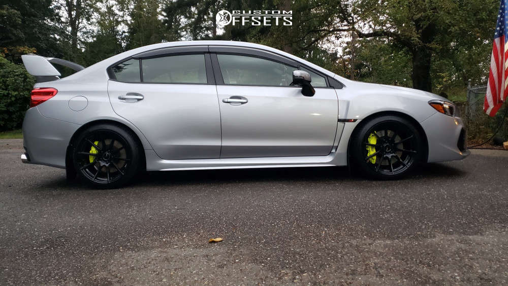 2019 Subaru WRX STI with 18x9.5 35 Enkei TS10 and 255/35R18 Continental ...