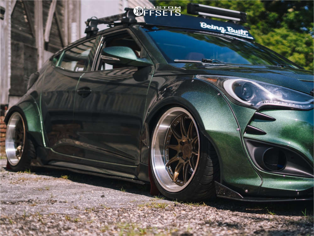 2013 Hyundai Veloster with 18x10.5 15 Aodhan Ds07 and 255/45R18 Federal ...