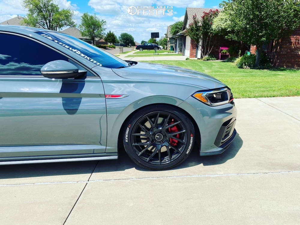 2019 Volkswagen Jetta with 18x8 45 Enkei Tm7 and 225/40R18 Hankook ...