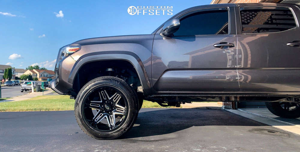 2017 Toyota Tacoma with 20x12 -51 Vision Razor and 285/50R20 Toyo Tires ...