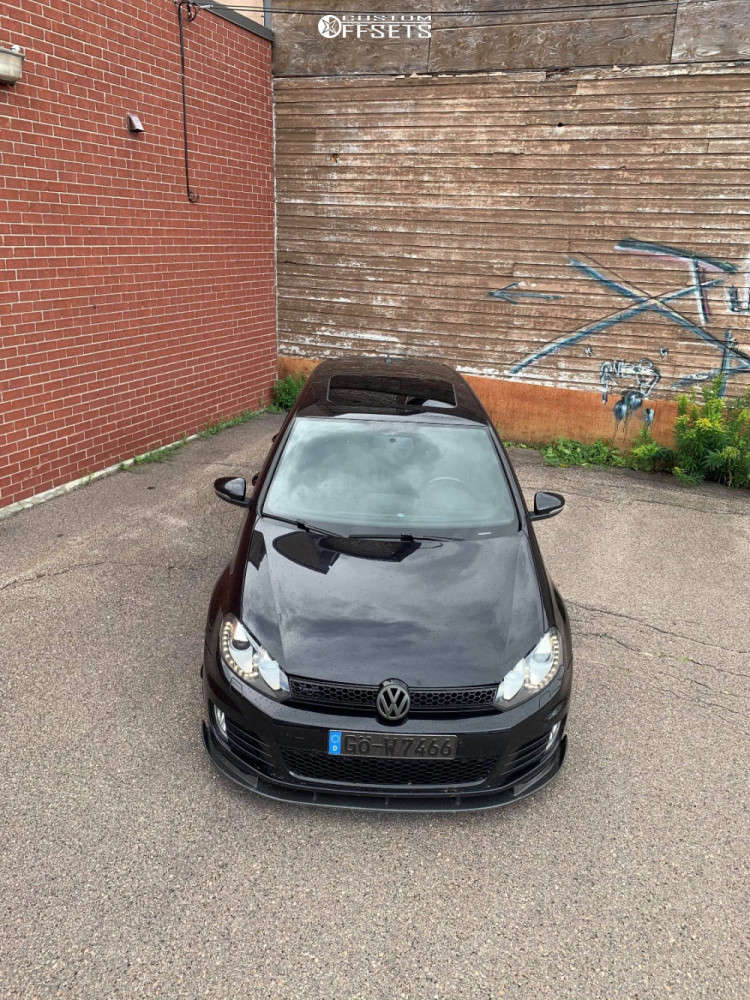 2013 Volkswagen GTI with 19x8.5 45 Rotiform Six and 235/35R19 Firestone ...