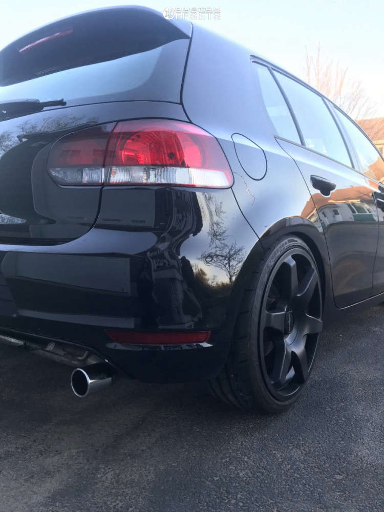 2013 Volkswagen GTI with 19x8.5 45 Rotiform Six and 235/35R19 Firestone ...