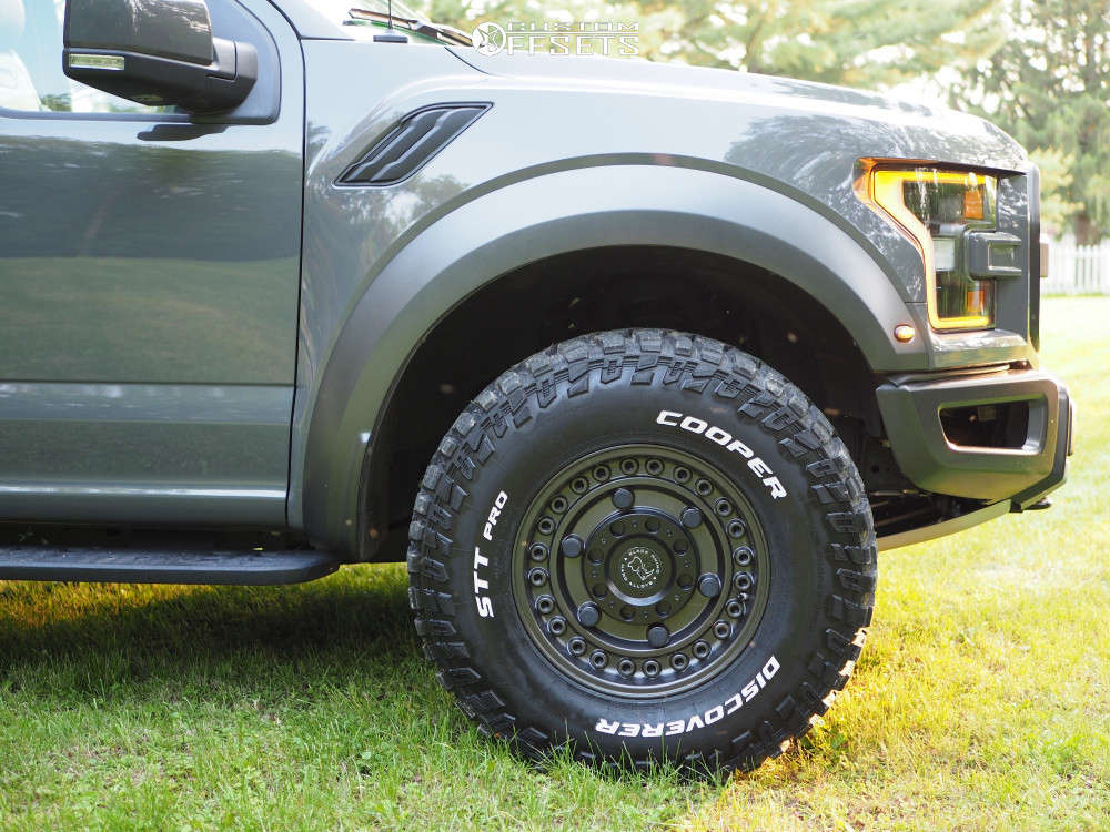 2018 Ford Raptor with 17x9.5 6 Black Rhino Armory and 315/70R17 Cooper ...