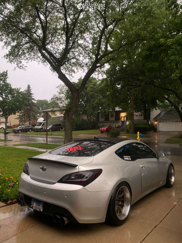 2013 Hyundai Genesis Coupe with 18x9.5 15 Aodhan Ds07 and 245/35R18 Continental Dws and ...