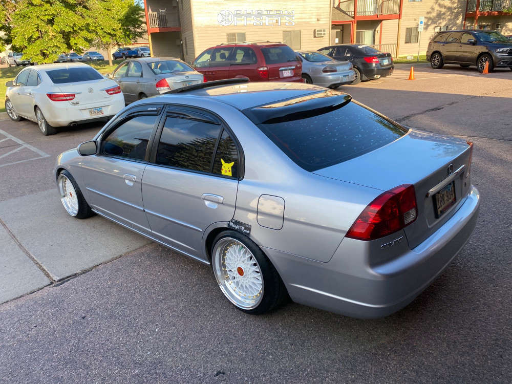 2003 Honda Civic with 17x8.5 20 ESM 002r and 195/40R17 Achilles Atr-k ...
