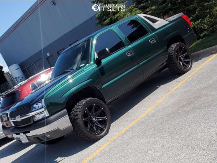 2004 Chevrolet Avalanche 1500 with 22x10 -12 Ballistic Jester and 33/12 ...